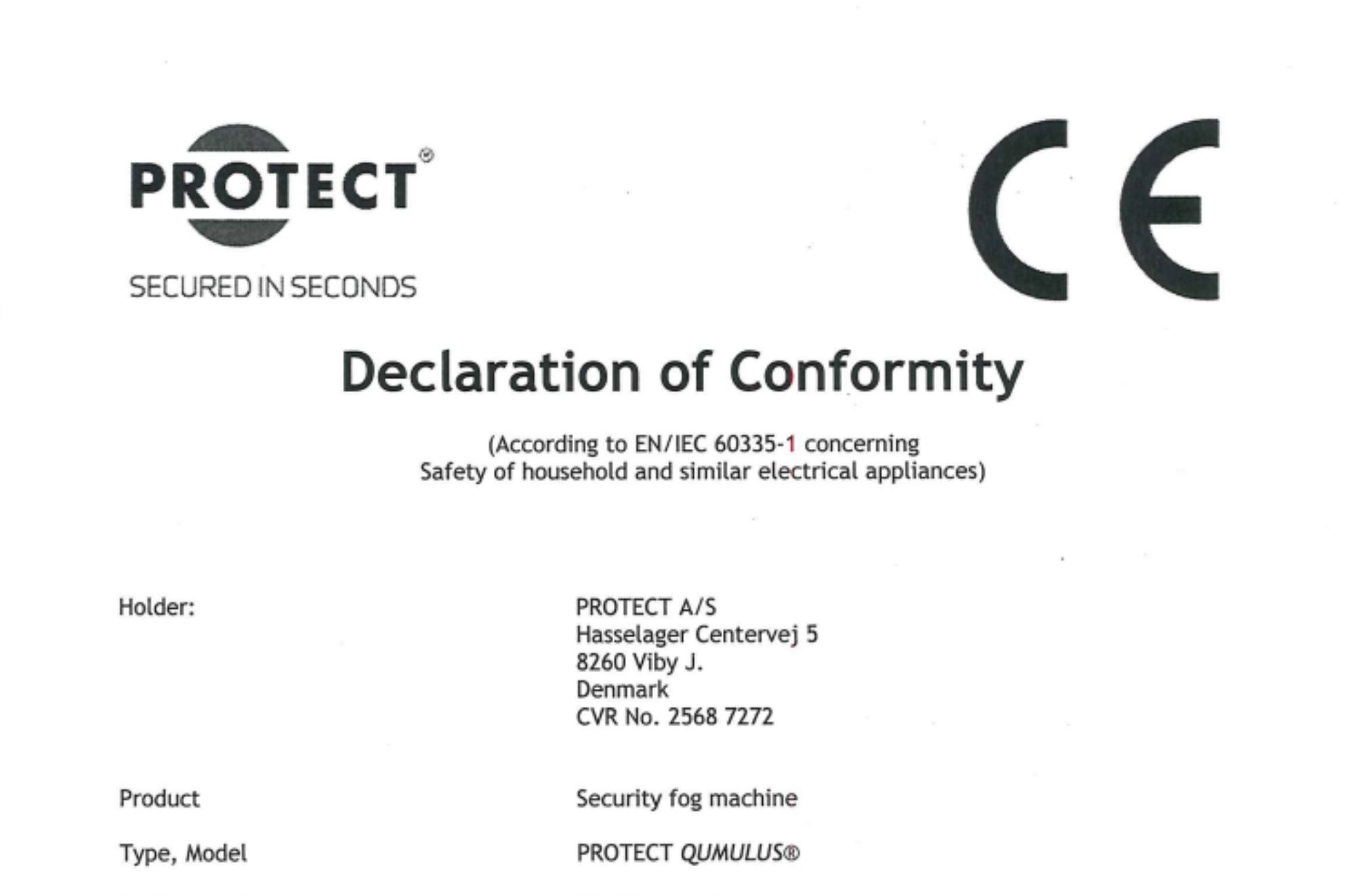 CE Declaration, QUMULUS - PROTECT Download Center