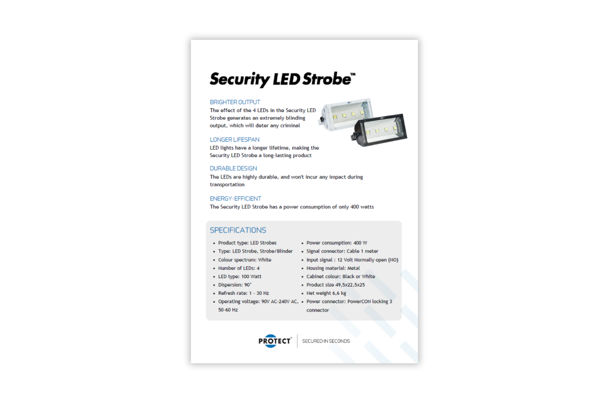 Security LED Strobe - Arguecard - PROTECT Download Center